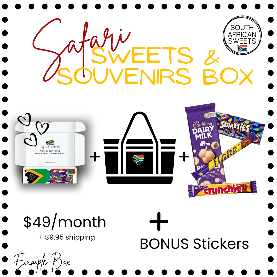 The Safari Sweets & Souvenirs Subscription Box – South African Sweets